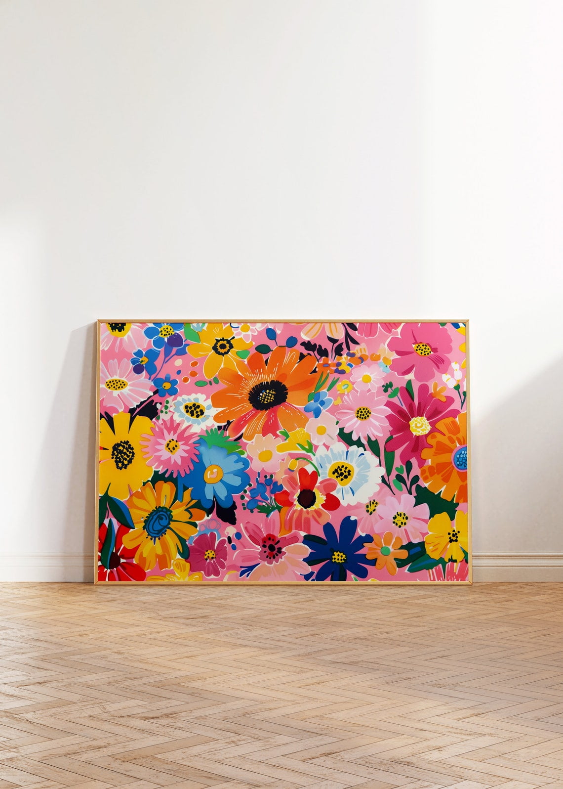 Colorful Flower Art, Floral Botanical Wall Art, Abstract Flower Print ...