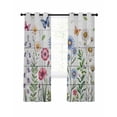 Colorful Flower Blackout Curtains for Bedroom Living Room, Vintage ...