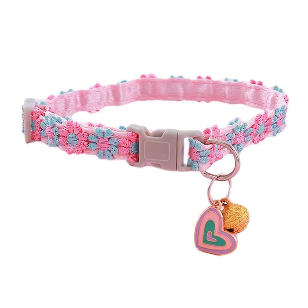 Colorful Flower Collar for Cat Bell Collar Decorative Dog Collar ...
