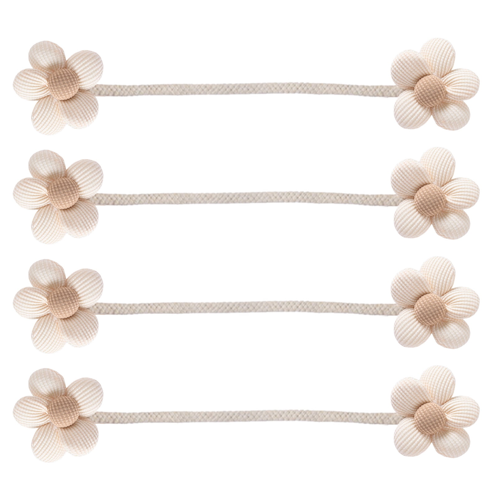 Colorful Flower Curtain Ties Clips Set of 4 Decorative Drapery Holders ...