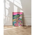 Colorful Flower Garden Grandmillennial Landscape Wall Art, Unframed ...