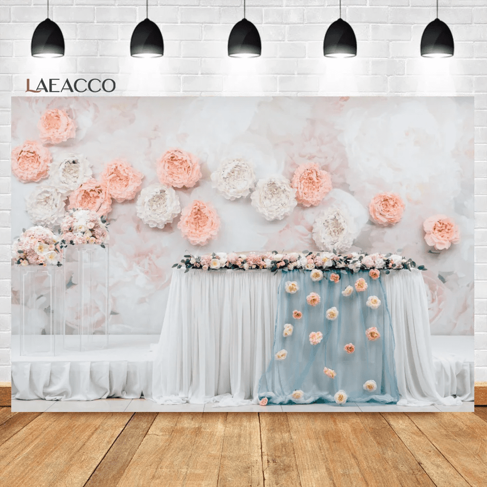 Colorful Flower Indoor Wedding Stage Photocall Background Newborn Baby ...