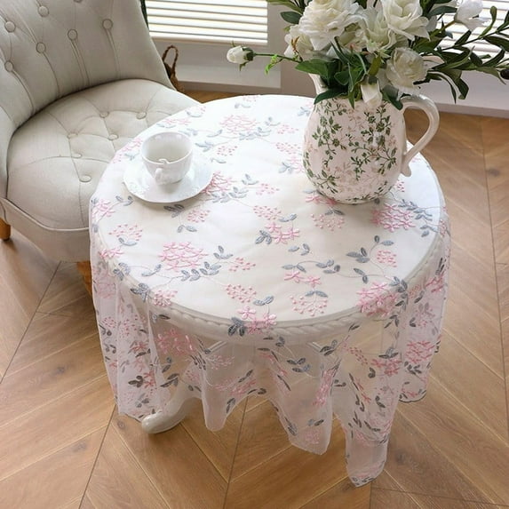 Colorful Flower Lace Tablecloth Embroidered Lace Table Cover, Classic ...