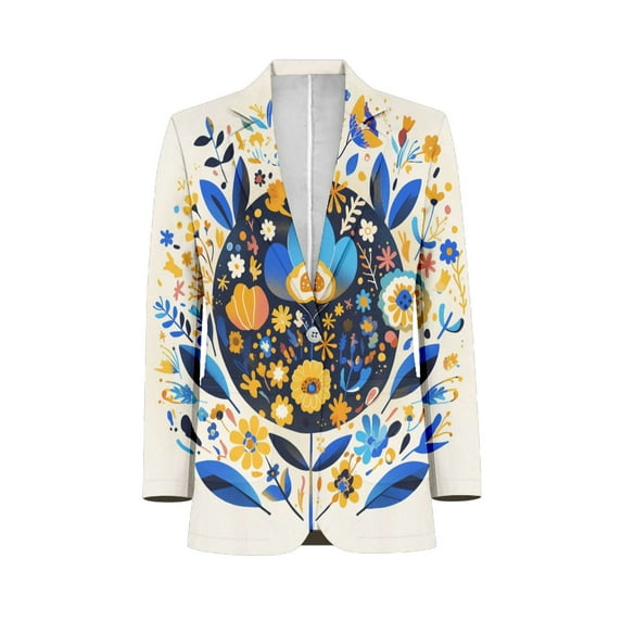 Colorful Flower Mandala Mens Suits Shawl Collar Slim Fit Suit Mens ...