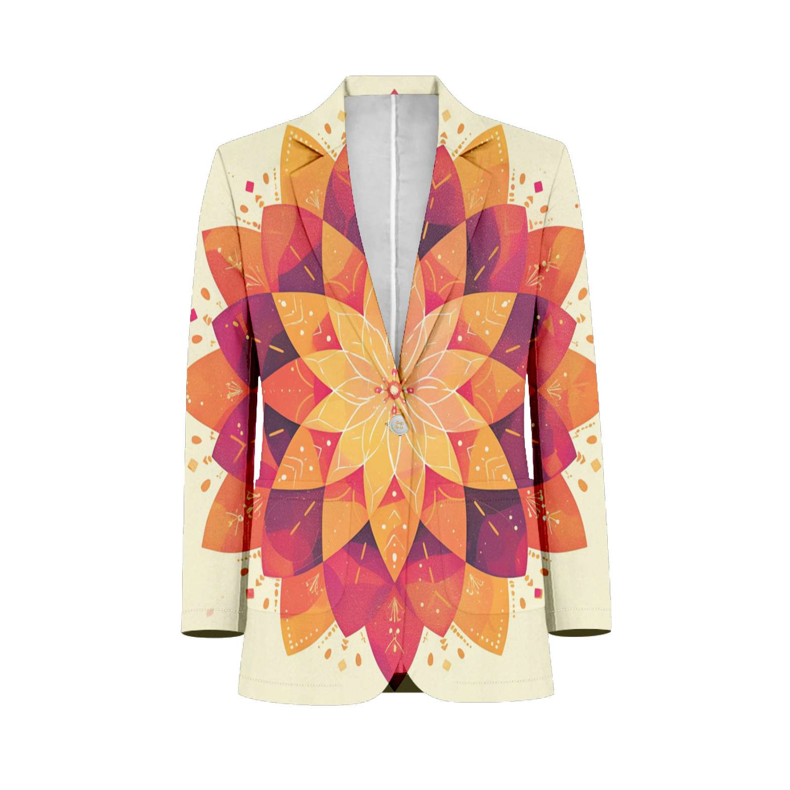 Colorful Flower Mandala Mens Suits Shawl Collar Slim Fit Suit Mens ...
