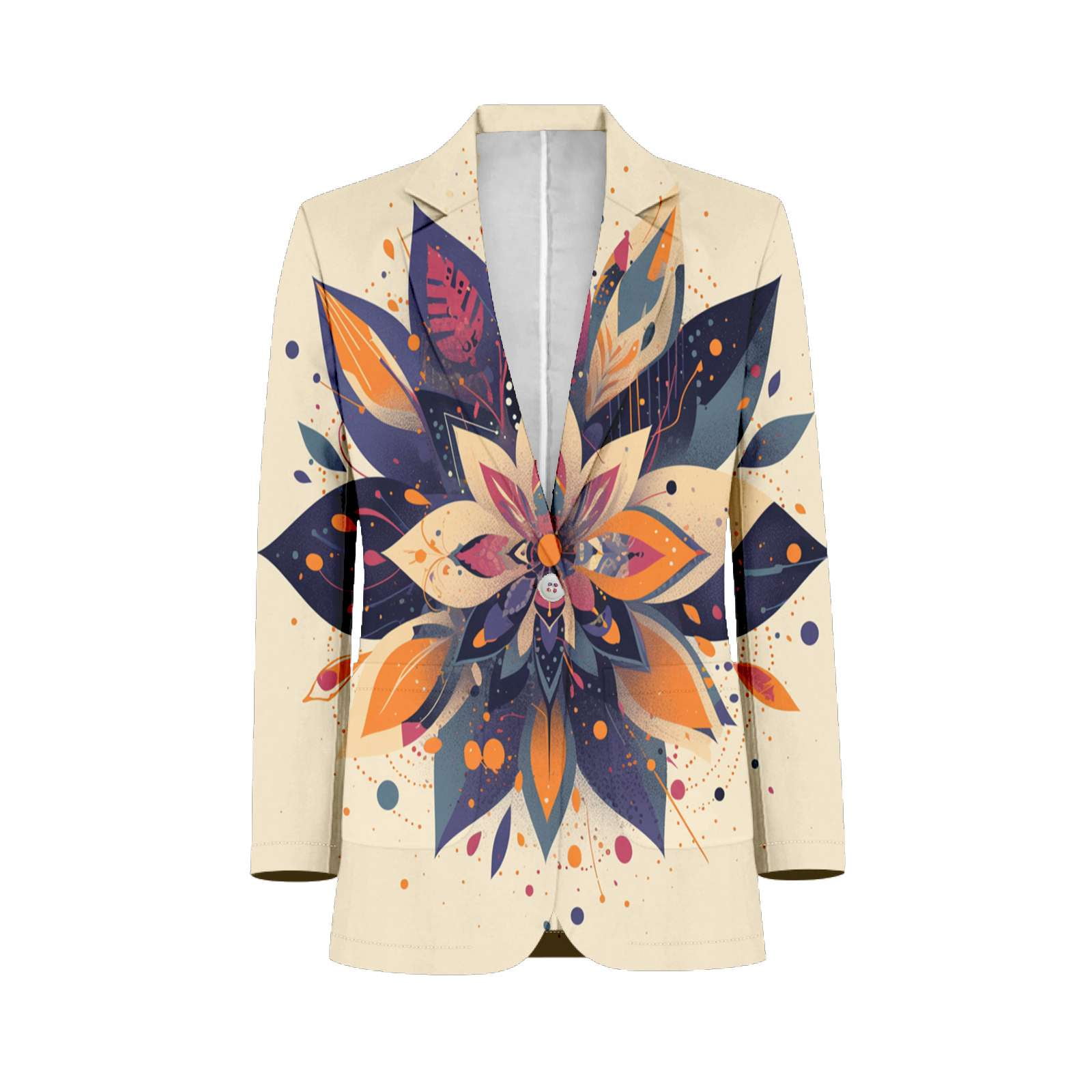 Colorful Flower Mandala Mens Suits Shawl Collar Slim Fit Suit Mens ...