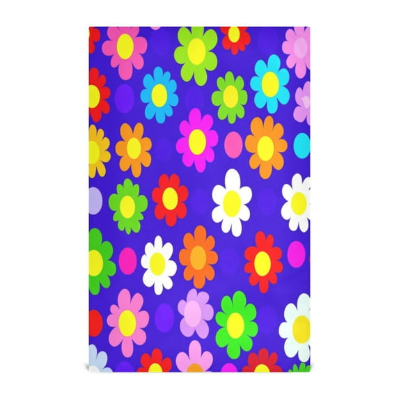 Colorful Flower Pattern Kitchen Towels Dishcloth Decorative Waffle ...