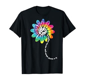 Colorful Flower Power Be Kind T-Shirt for Anti-Bullying Awareness and ...