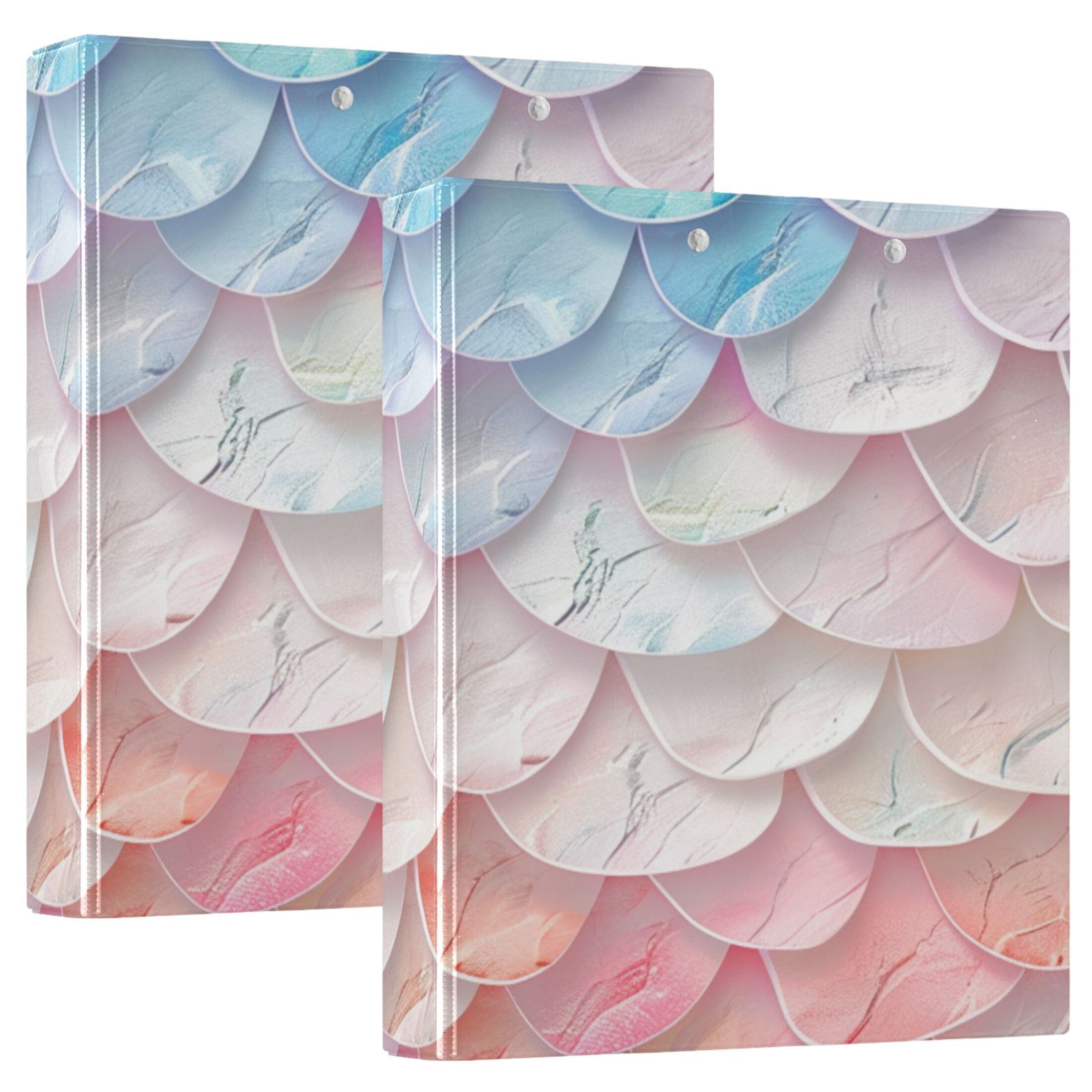 Colorful Flower Scales 3 Ring Binders 1.5 inch Hardcover File Folders ...