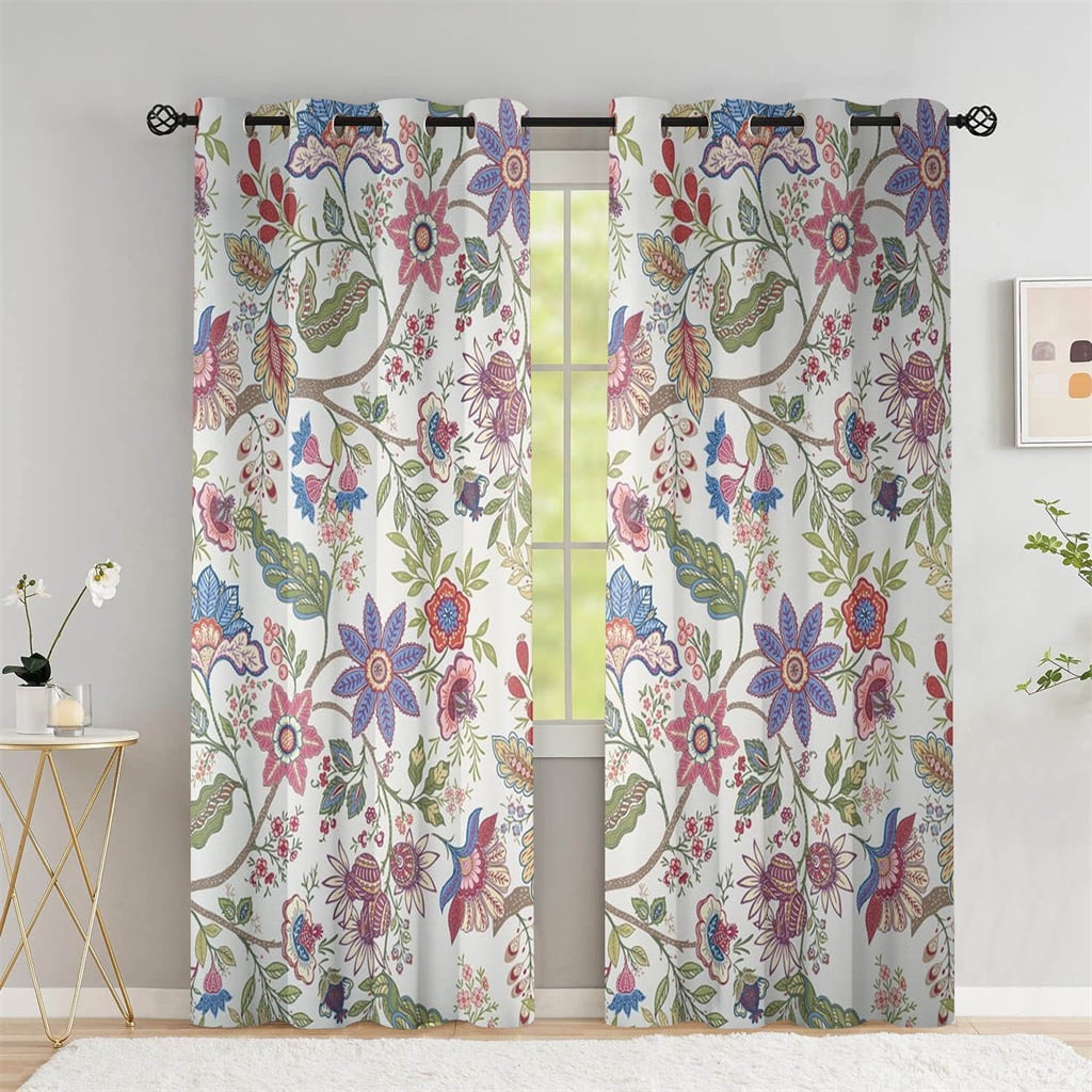 Colorful Flower Series Sunshade Curtains Elegant Living Room Bedroom ...