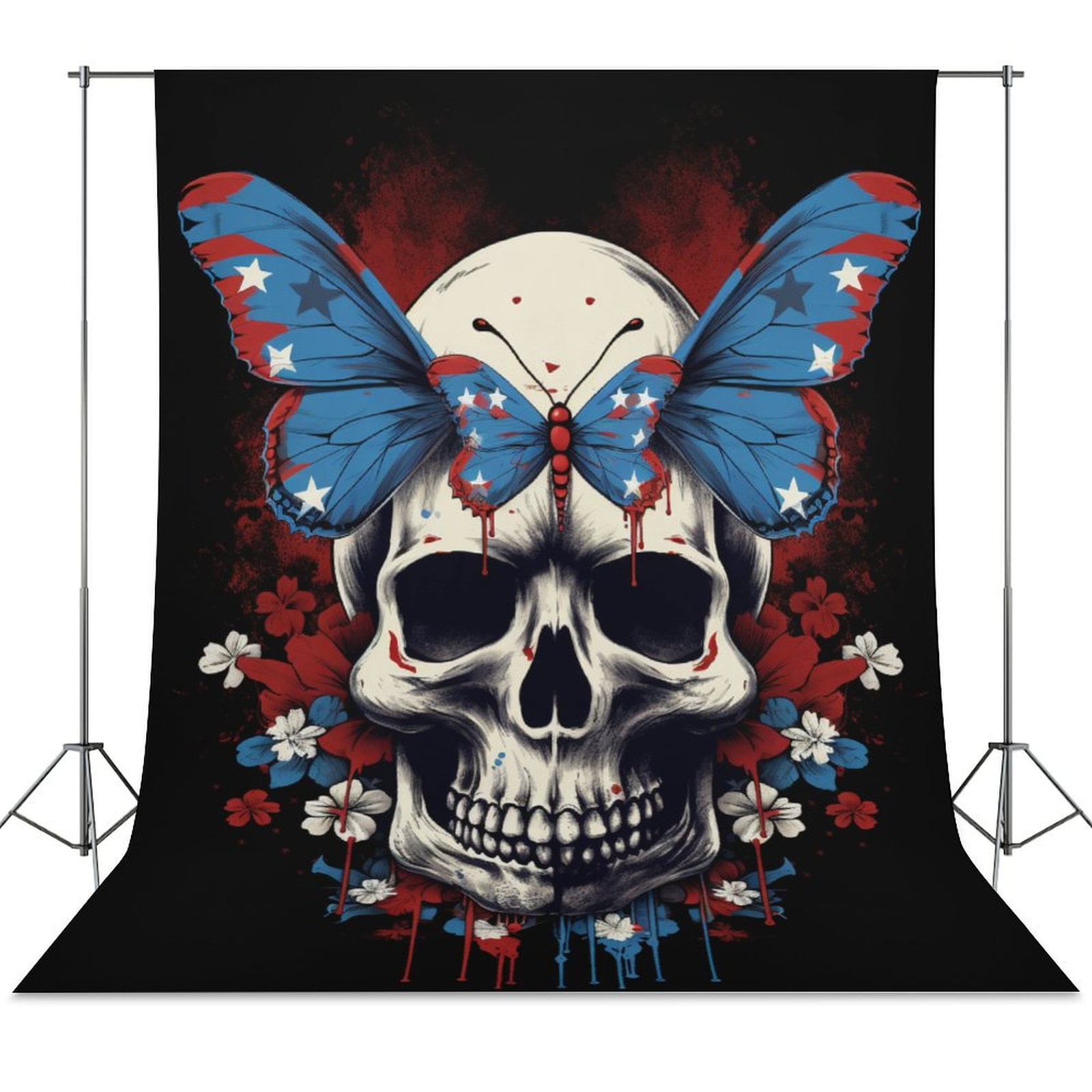 Colorful Flower Skull Backdrops for Photography Kids Adult Photo Booth ...