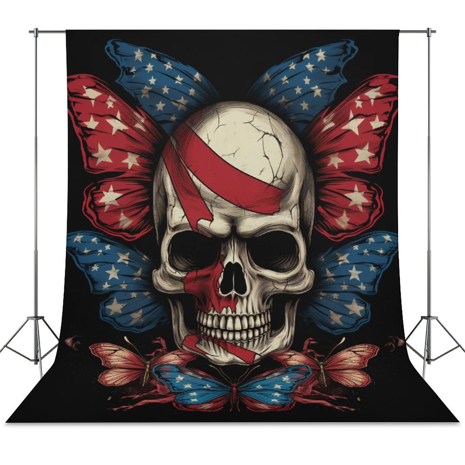 Colorful Flower Skull Spring Backdrop Backdrops for Photography Photo ...