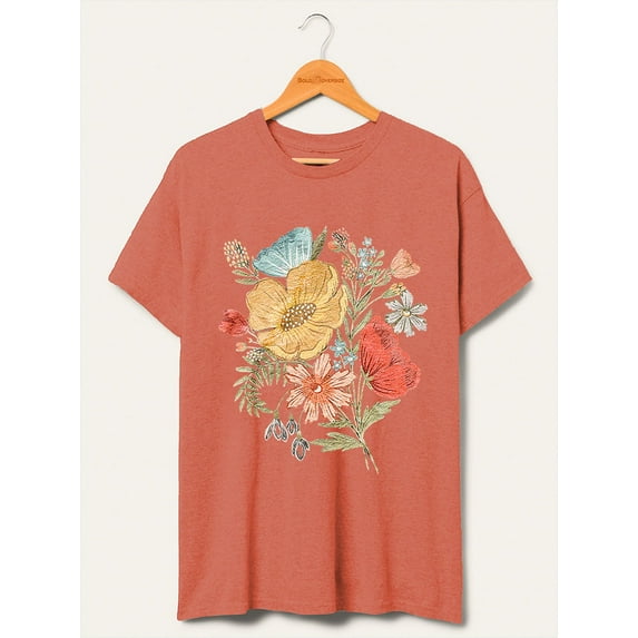 Colorful Flower Tee - Walmart.com