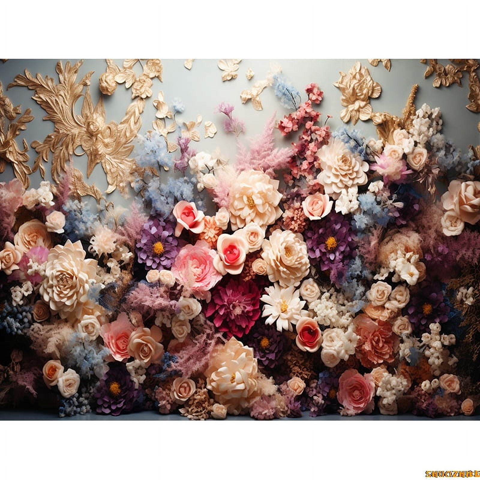 Colorful Flower Wall Photography Backdrops tic Rose Arch Wedding ...