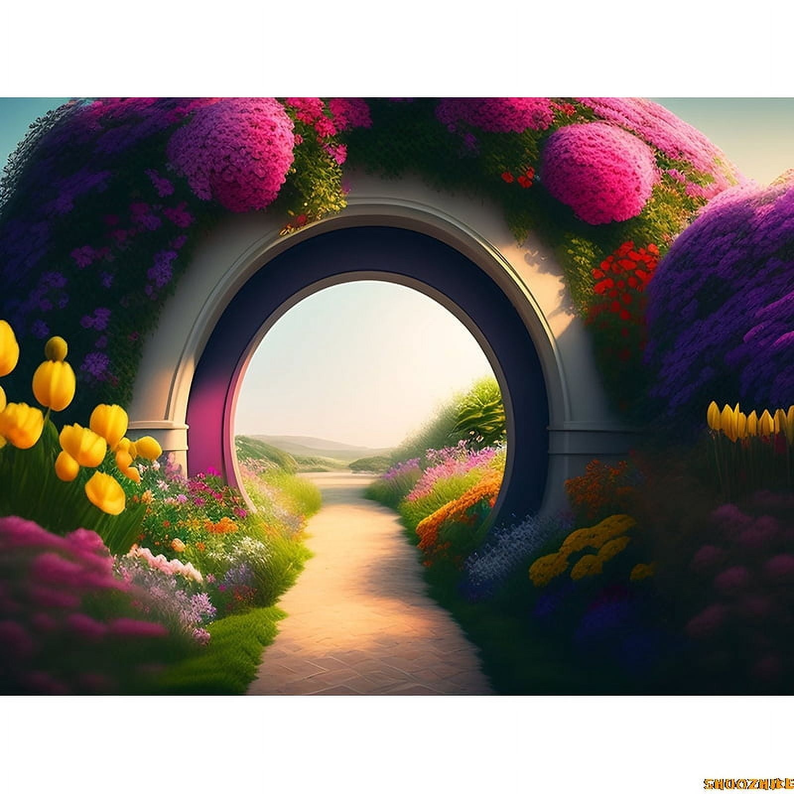 Colorful Flower Wall Photography Backdrops tic Rose Arch Wedding ...