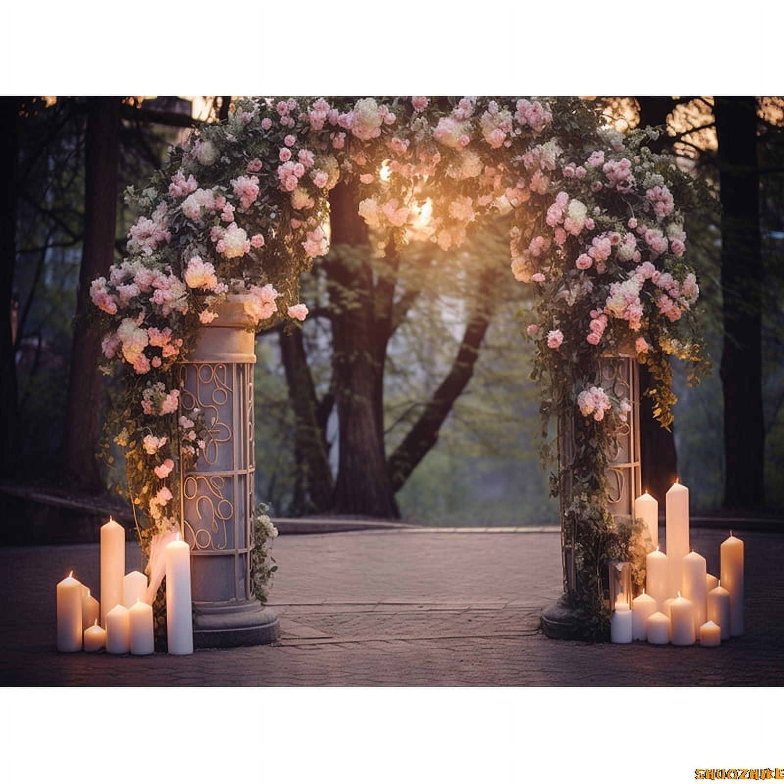 Colorful Flower Wall Photography Backdrops tic Rose Arch Wedding ...