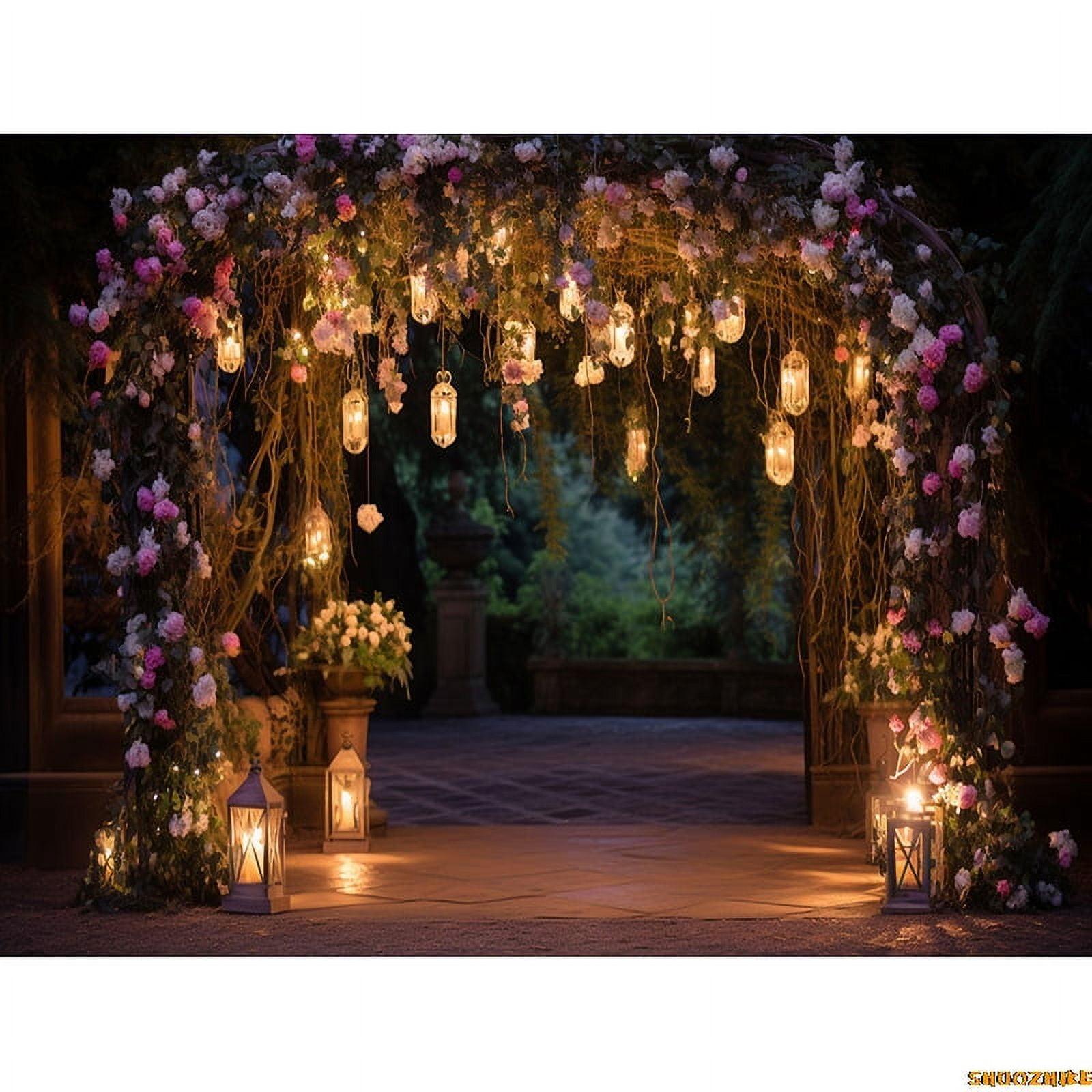 Colorful Flower Wall Photography Backdrops tic Rose Arch Wedding ...