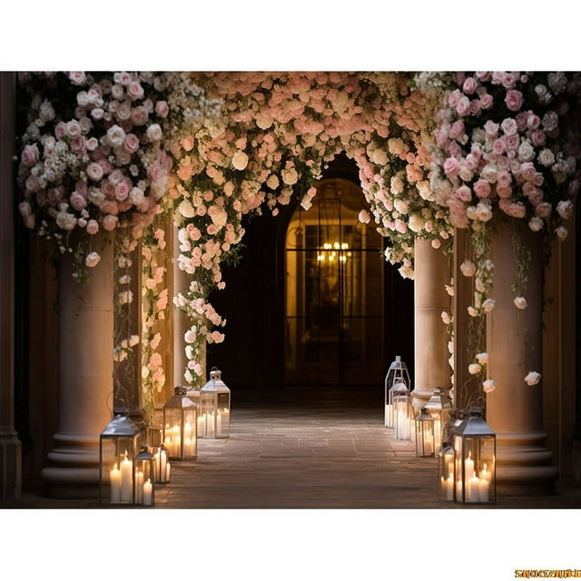 Colorful Flower Wall Photography Backdrops tic Rose Arch Wedding ...