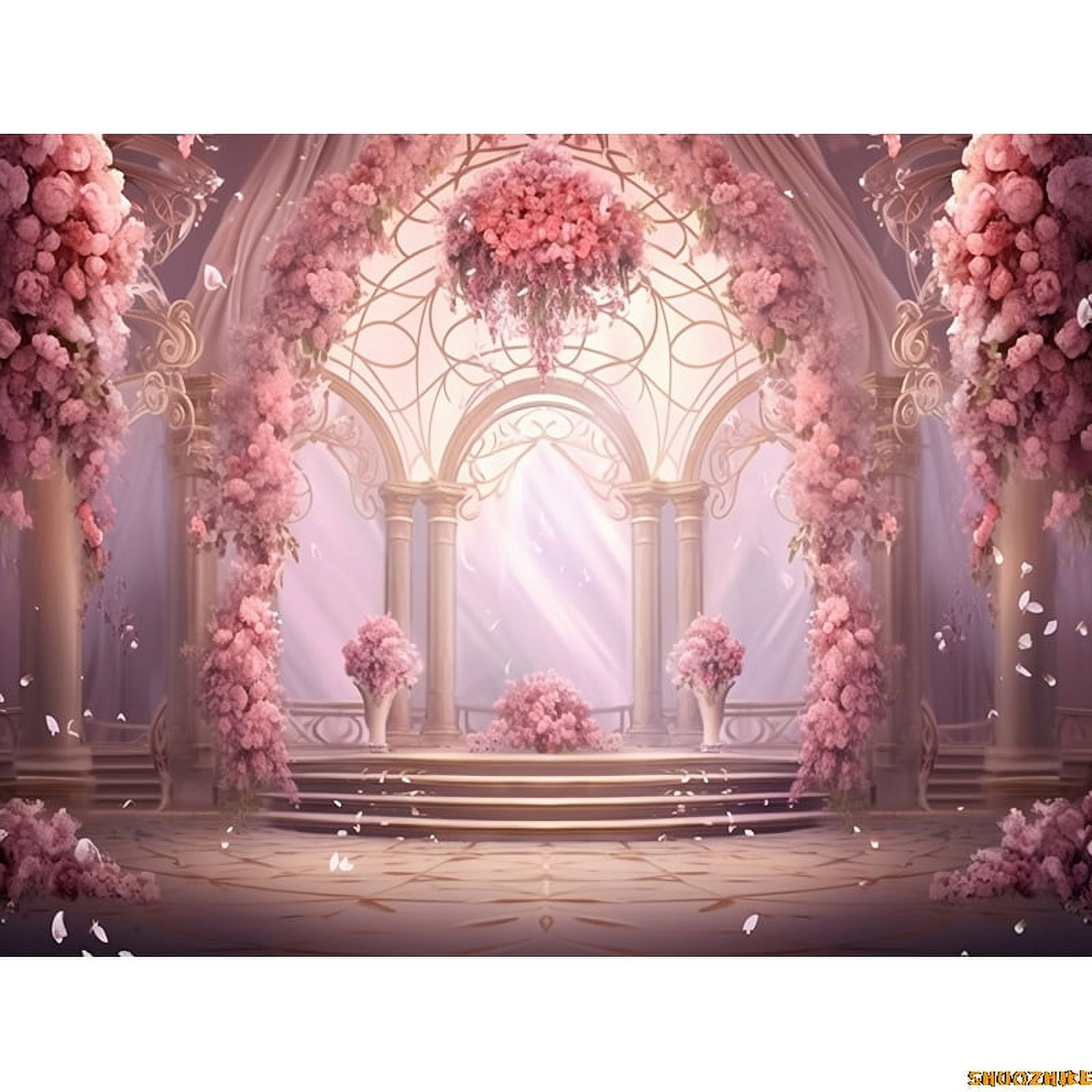 Colorful Flower Wall Photography Backdrops tic Rose Arch Wedding ...