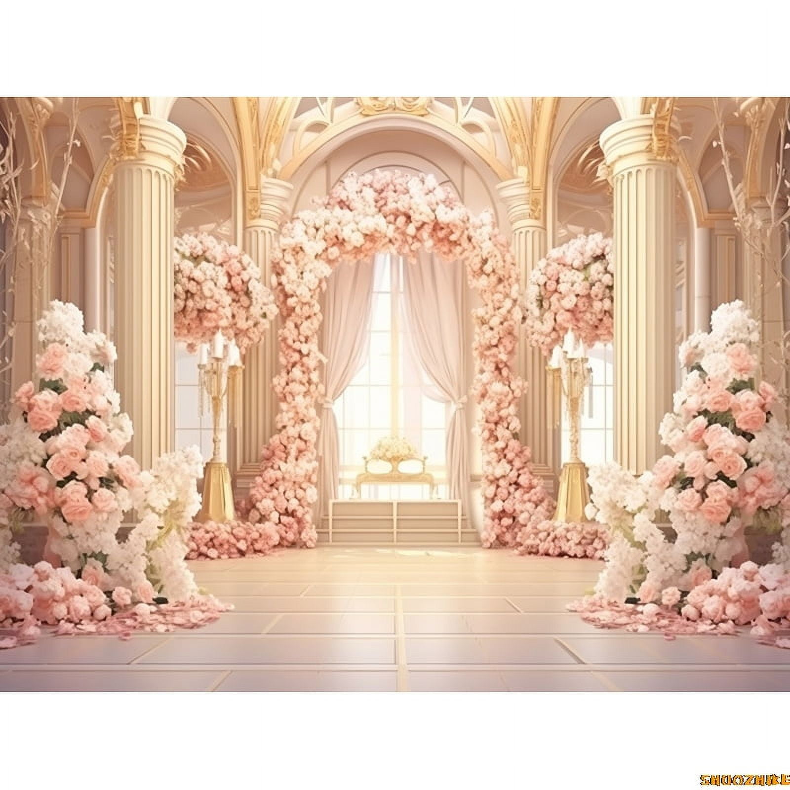 Colorful Flower Wall Photography Backdrops tic Rose Arch Wedding ...