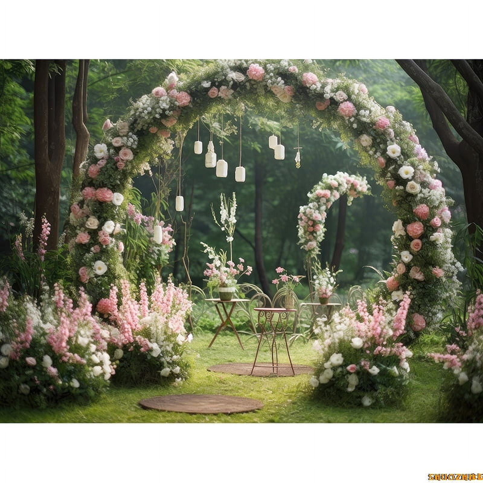 Colorful Flower Wall Photography Backdrops tic Rose Arch Wedding ...