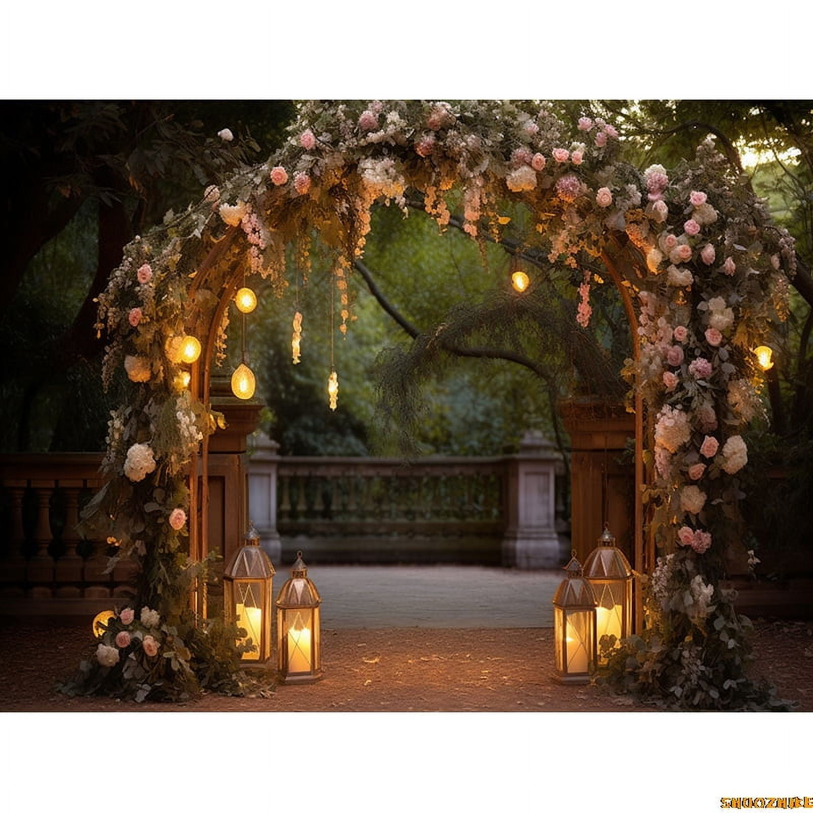 Colorful Flower Wall Photography Backdrops tic Rose Arch Wedding ...