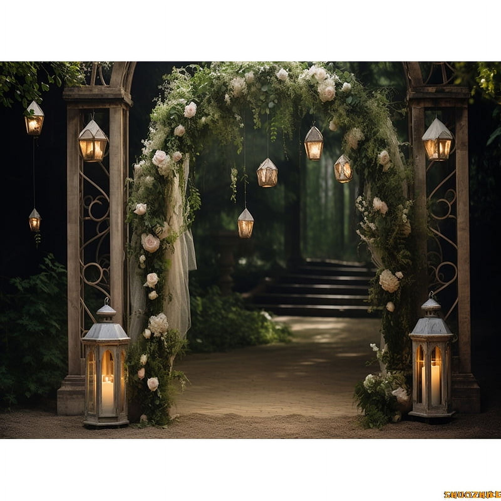 Colorful Flower Wall Photography Backdrops tic Rose Arch Wedding ...