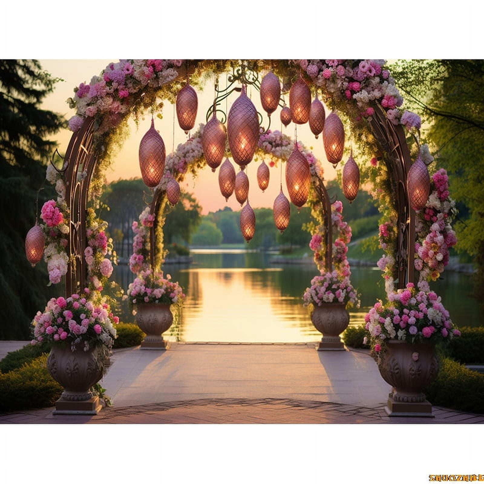 Colorful Flower Wall Photography Backdrops tic Rose Arch Wedding ...