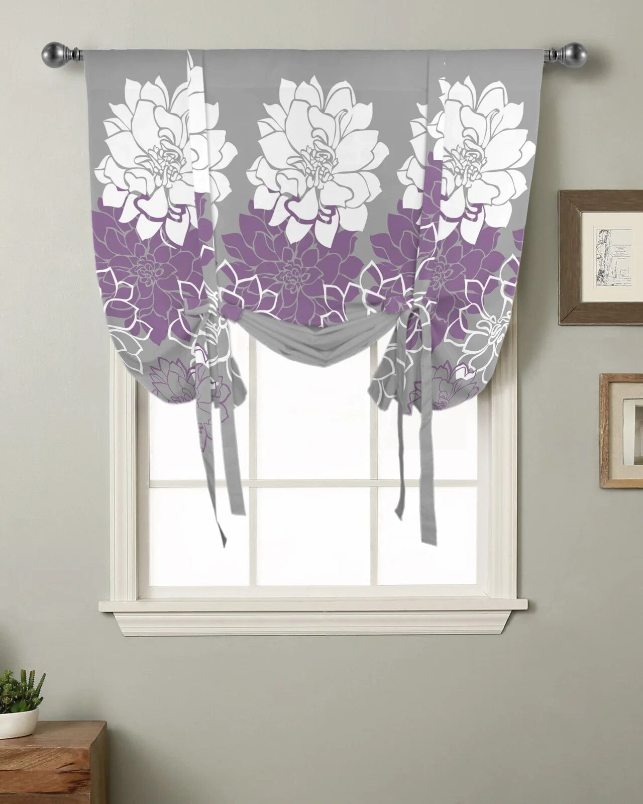 Colorful Flower Window Curtain for Living Room Roman Curtains for ...