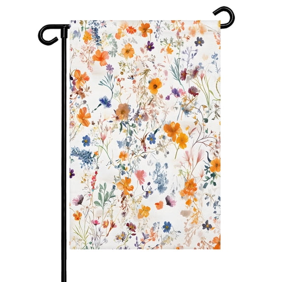 Colorful Flowers Garden Flag 28x40 Inch Spring Plant Double Sided Small ...