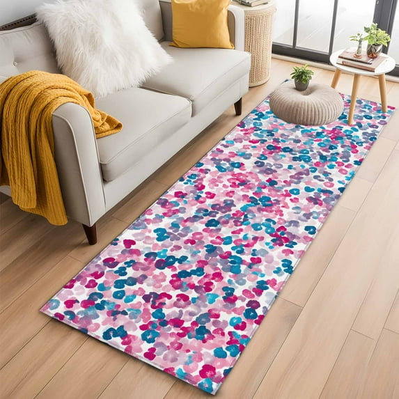 Colorful Flowers Petal Kitchen Runner Rug 2x6 Washable Runners for ...
