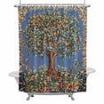 Colorful Flowers Shower Curtain for Bathroom, Vintage Plant Red Flower ...