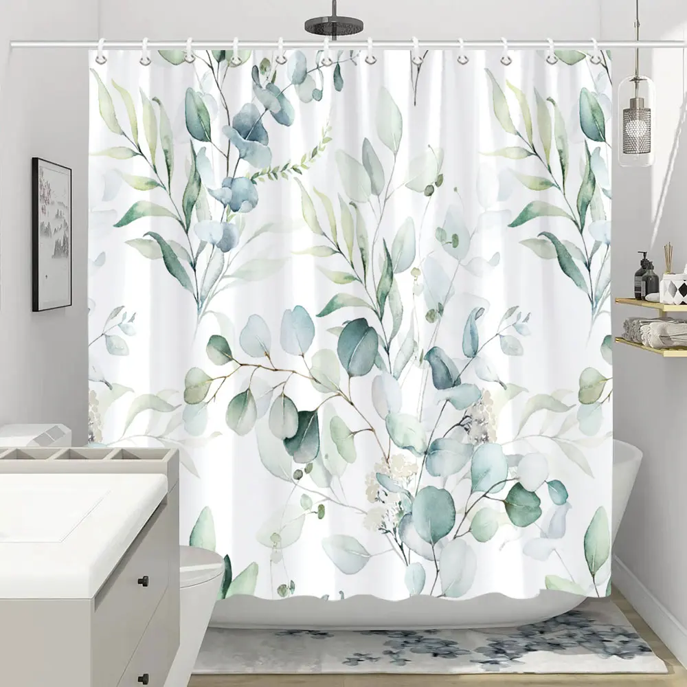 Colorful Flowers Shower Curtain for Bathroom Pink Floral Romantic ...