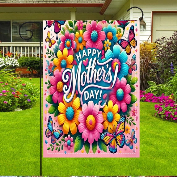 Colorful Flowers Spring Fresh Forest Style Courtyard Garden Flag ...