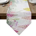 Colorful Flowers Table Runner Linen Burlap Table Runner 120 Inches Long ...