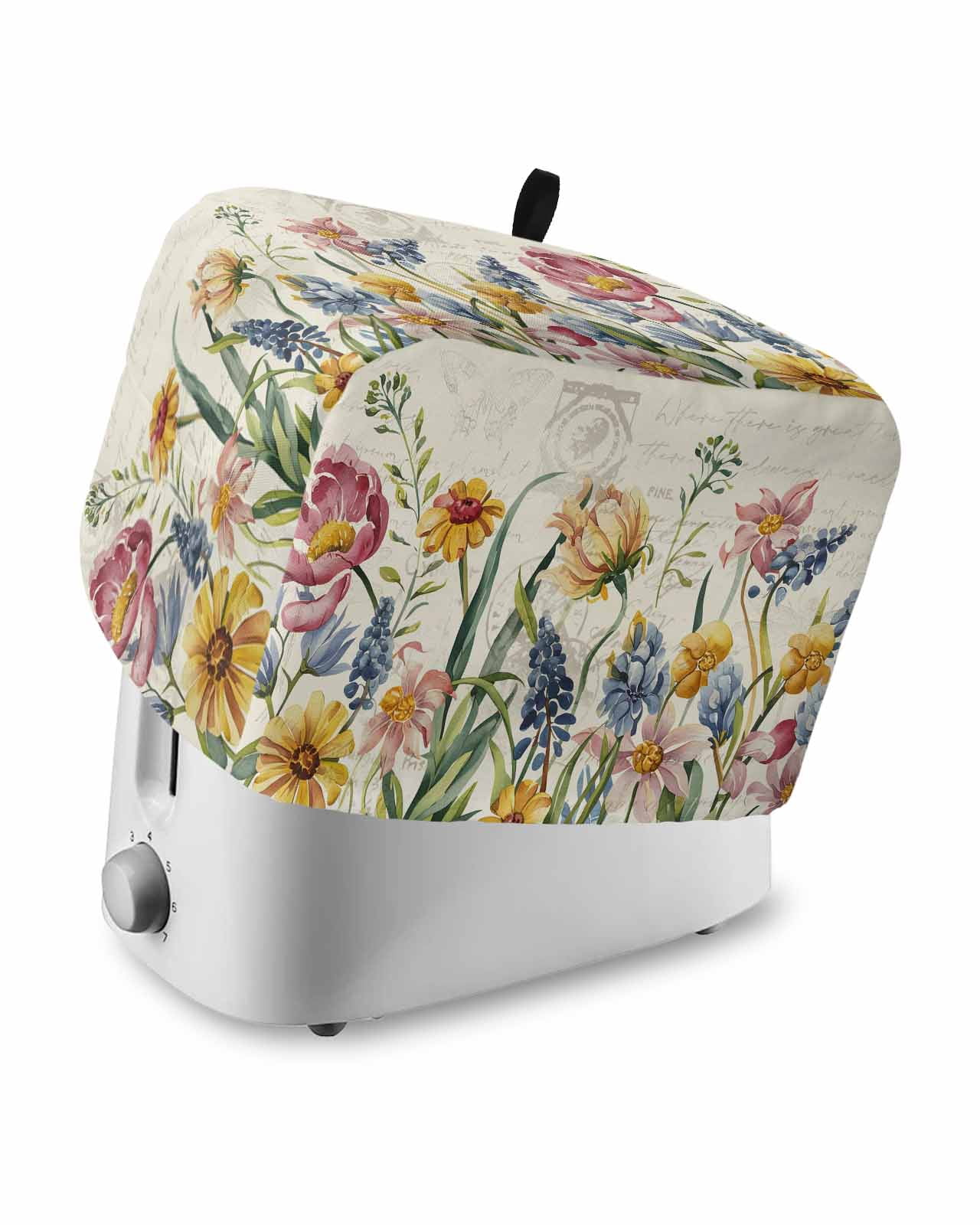 Colorful Flowers Toaster Cover 4 Slice, Large Kitchen Appliance Covers ...