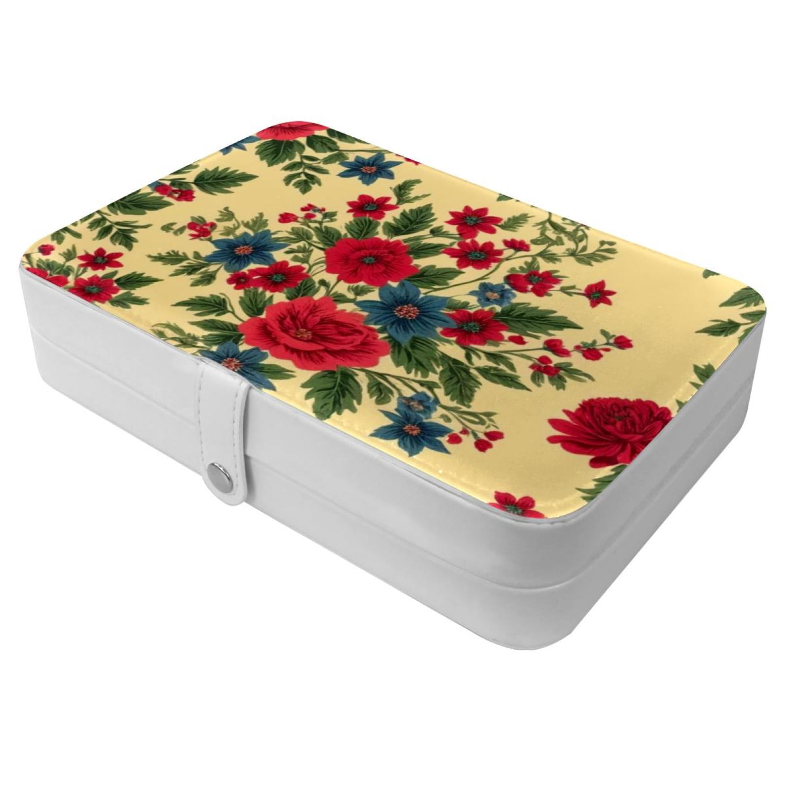 Colorful Flowers Travel Jewelry Box - Compact and Portable - Ideal ...
