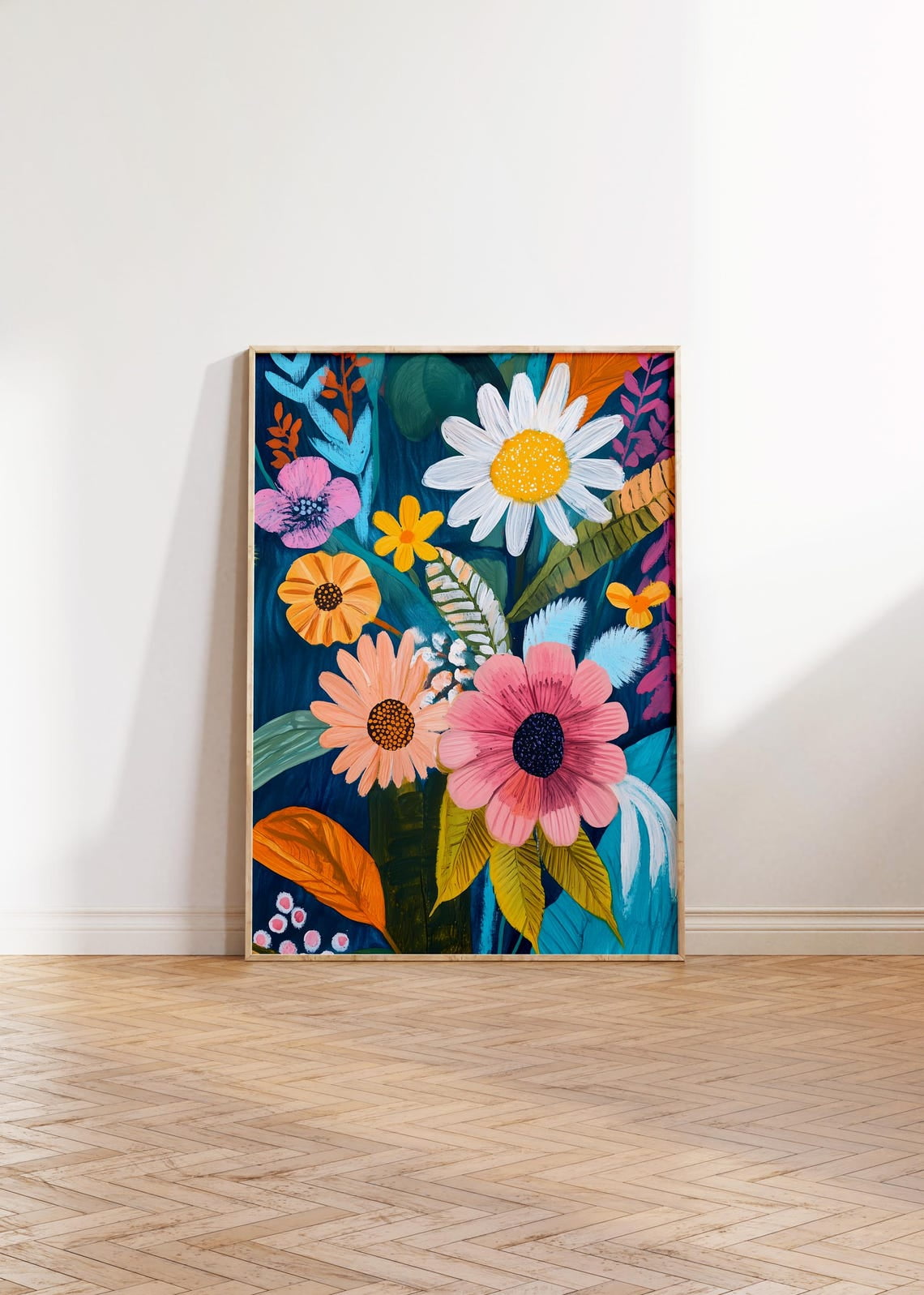 Colorful Flowers Wall Art, Artful Floral Botanical Print, Vibrant ...