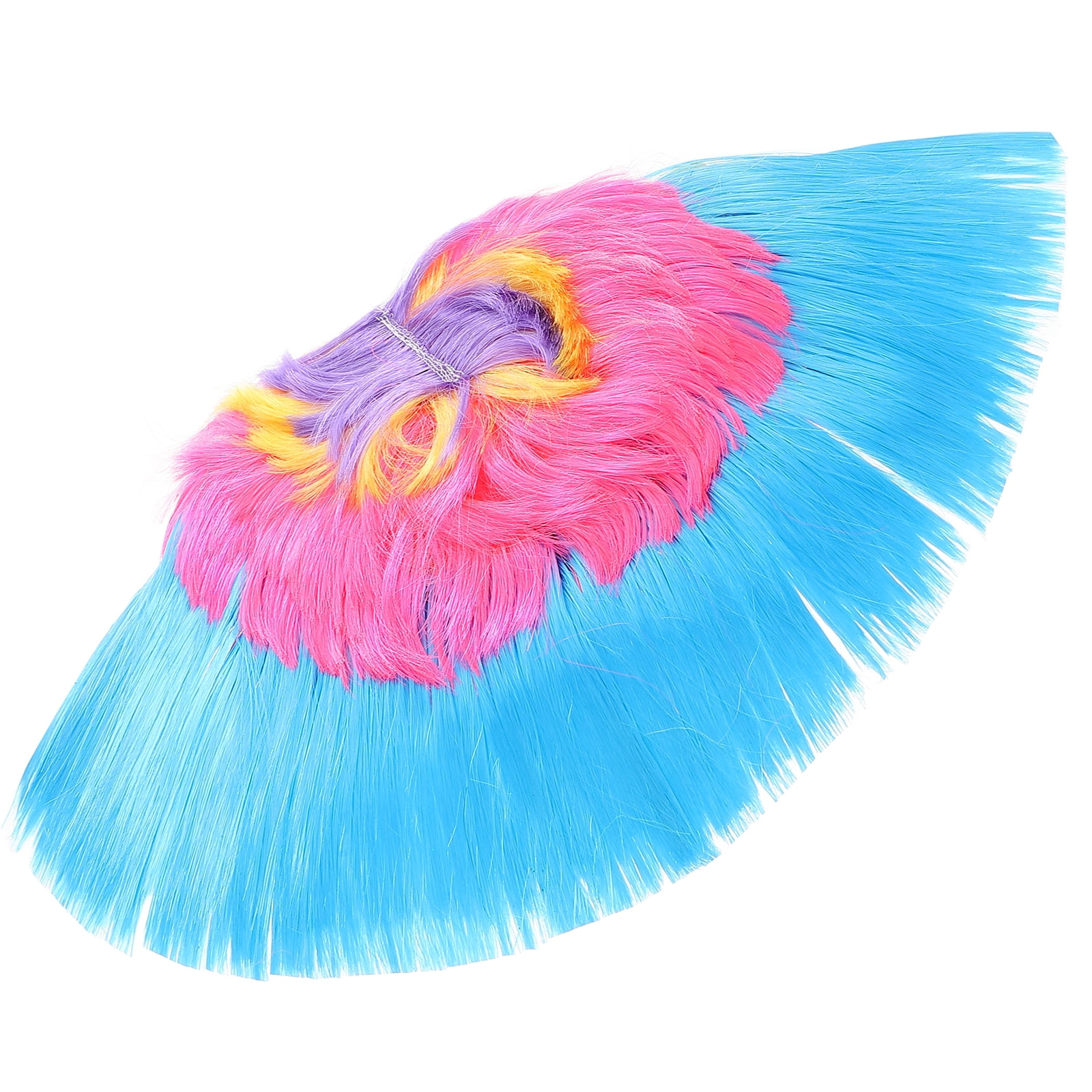 Colorful Fluffy Hair Rainbow Punk Hair Wigs Natural Hair Wig Masquerade ...