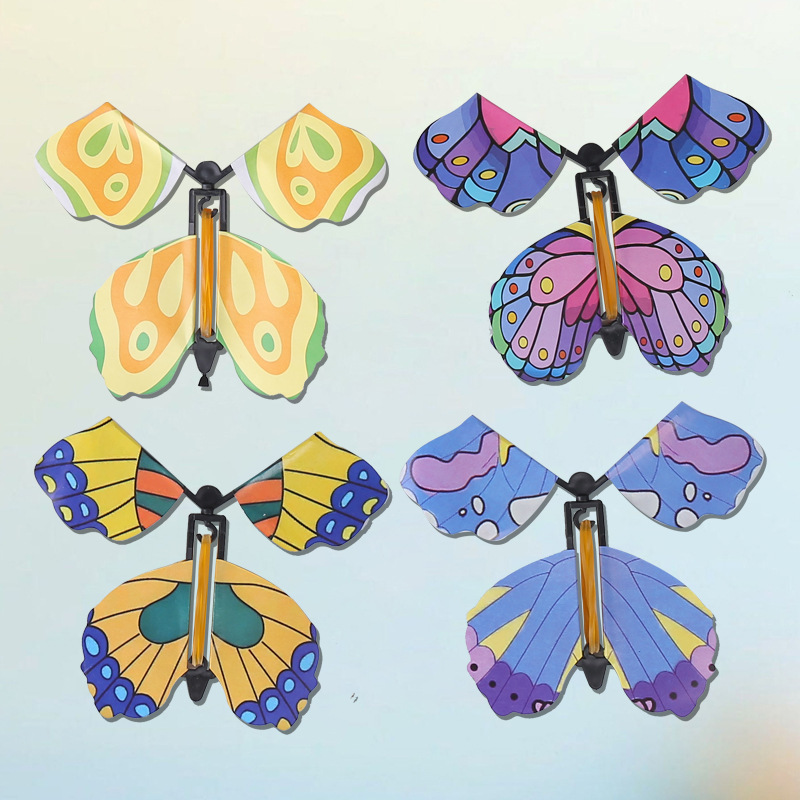Colorful Flying Butterfly Toy, Thick Rubber Band for High Flight ...