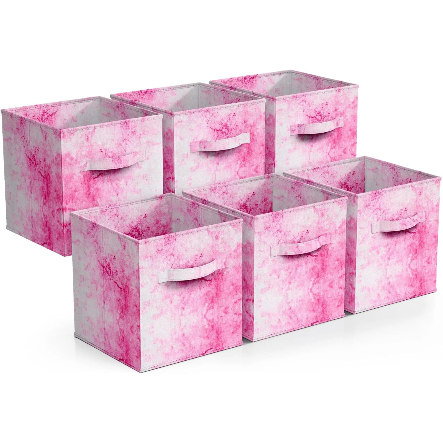 Colorful Foldable Collapsible Cube Storage Bins, 6 Pack Foldable ...