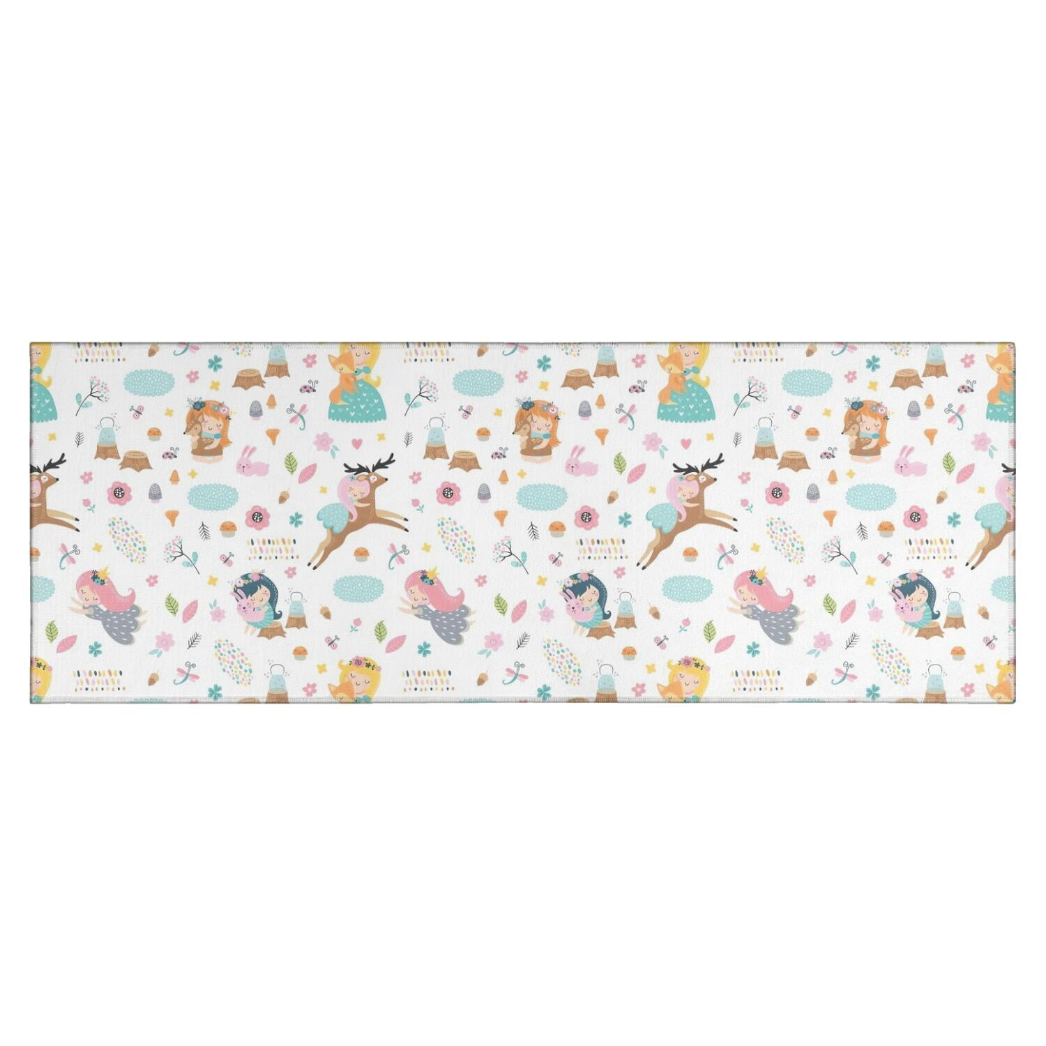 Colorful Forest Princess Pattern Kitchen Rug Mat,Kitchen Runner Rugs ...