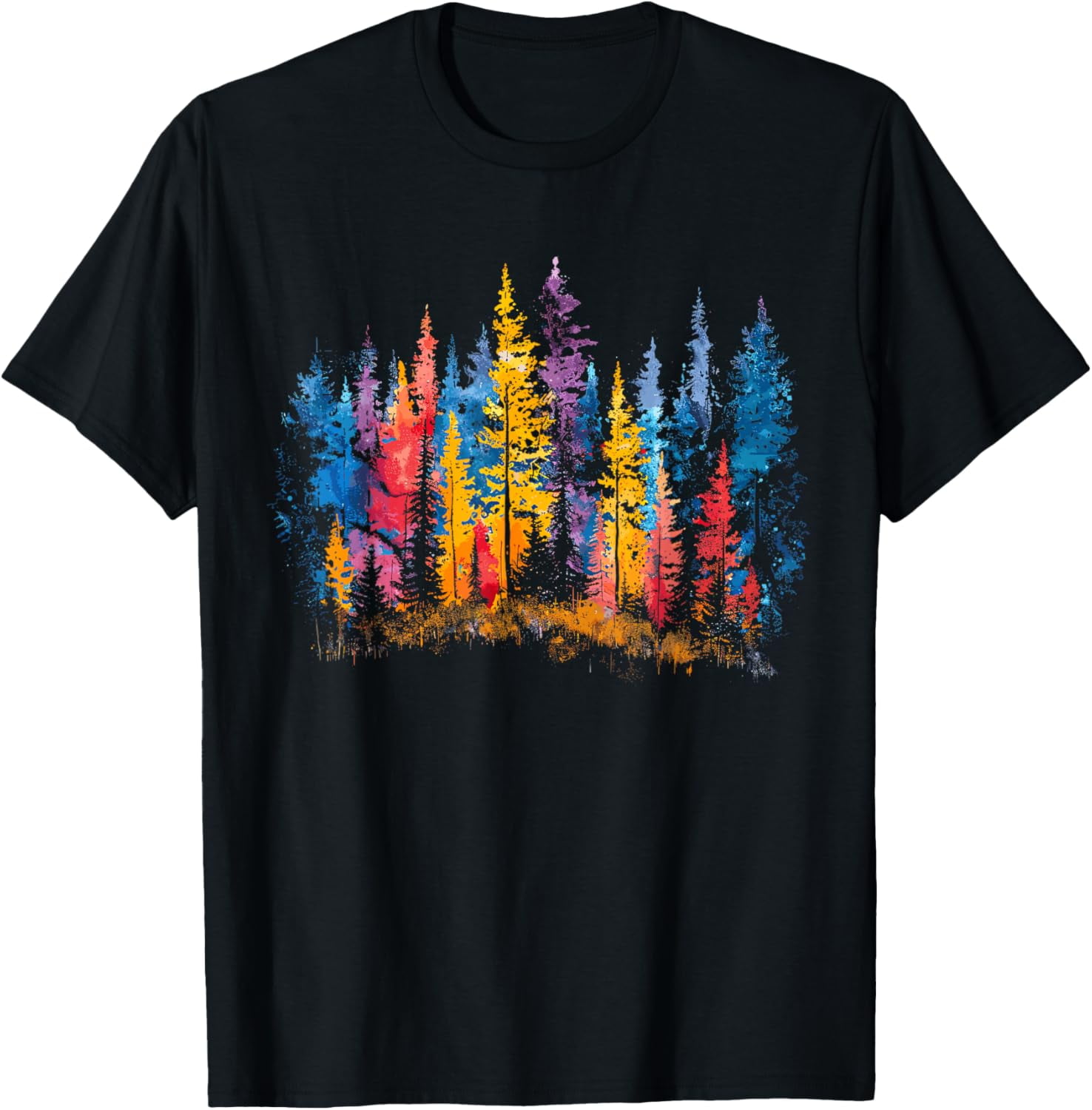 Colorful Forest, Trees and Leaves, Natur Lover, Men, Women, T-Shirt100 ...