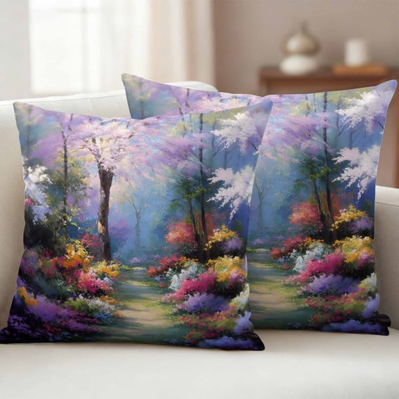 Colorful Forests Outdoor Waterproof Throw Pillow Covers 18x18 Set of 2 ...