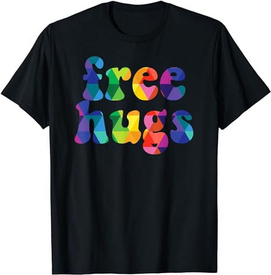 Colorful Free Hugs Tshirt Gift for Her or Him - Rainbow Gift - Walmart.com