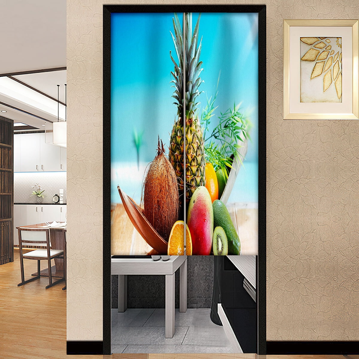 Colorful Fresh Fruit Door Curtain Bedroom Kitchen Partition Curtains ...
