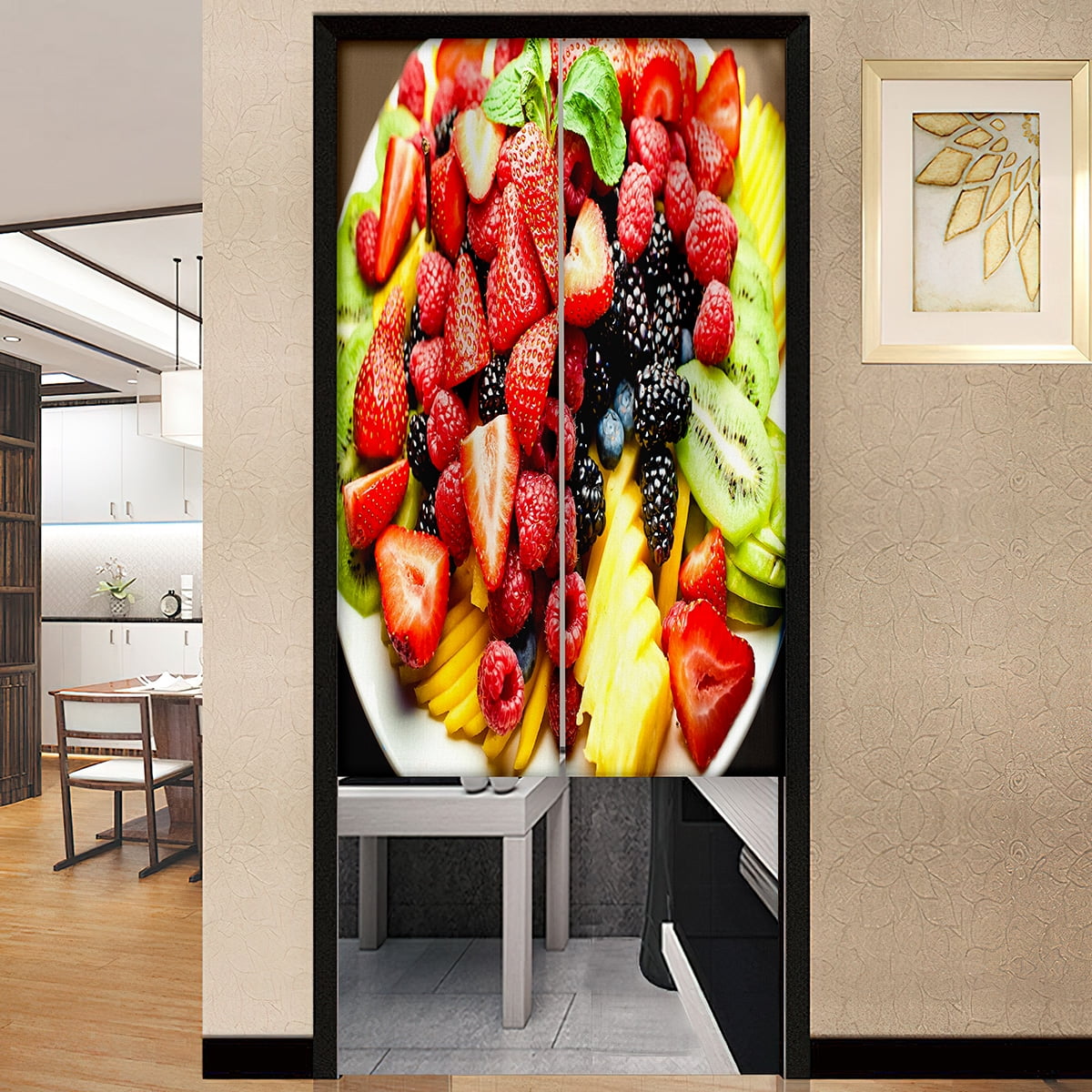 Colorful Fresh Fruit Door Curtain Bedroom Kitchen Partition Curtains ...