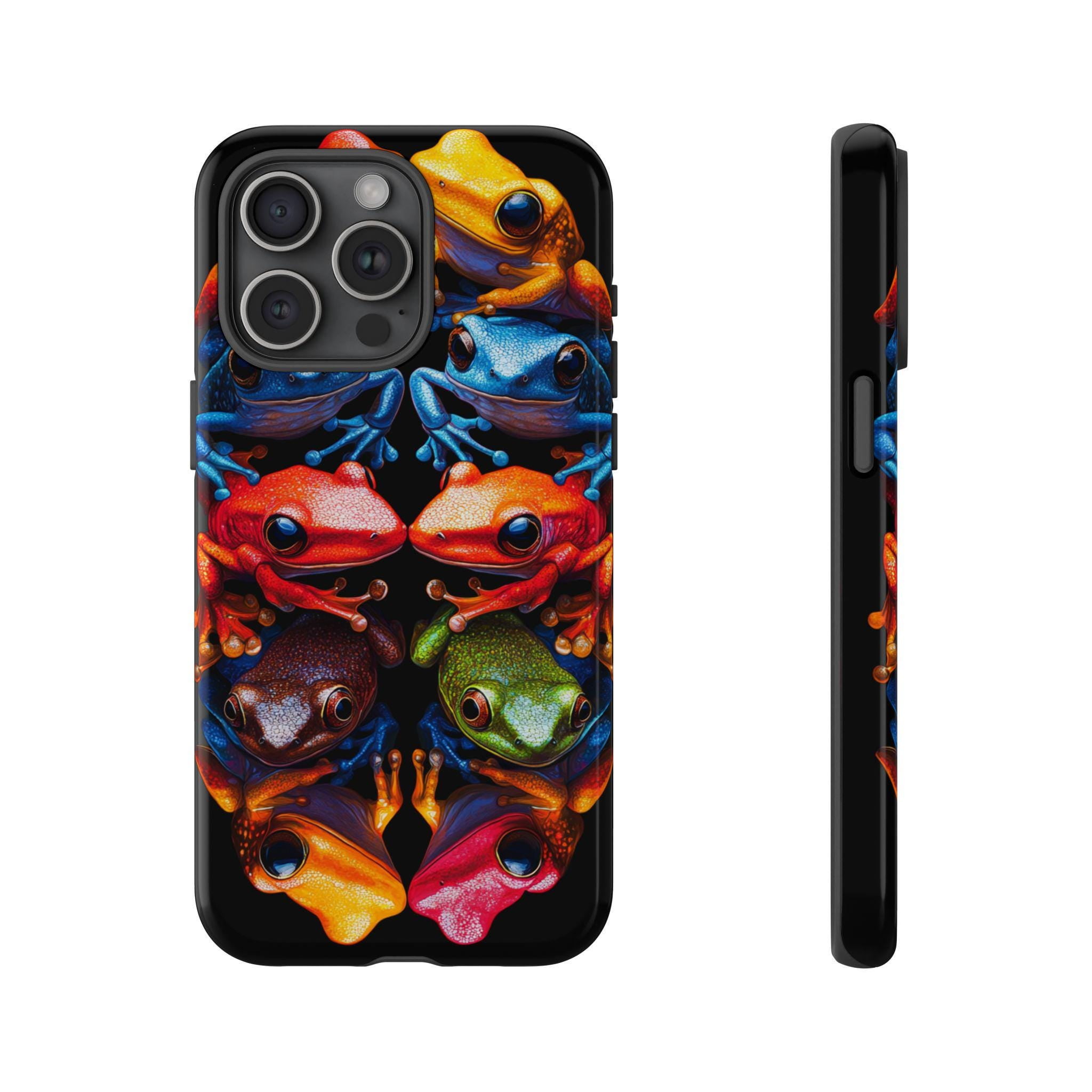 Colorful Frogs Jungle Amphibian Lover Art Phone Case for iPhone 17 16 ...