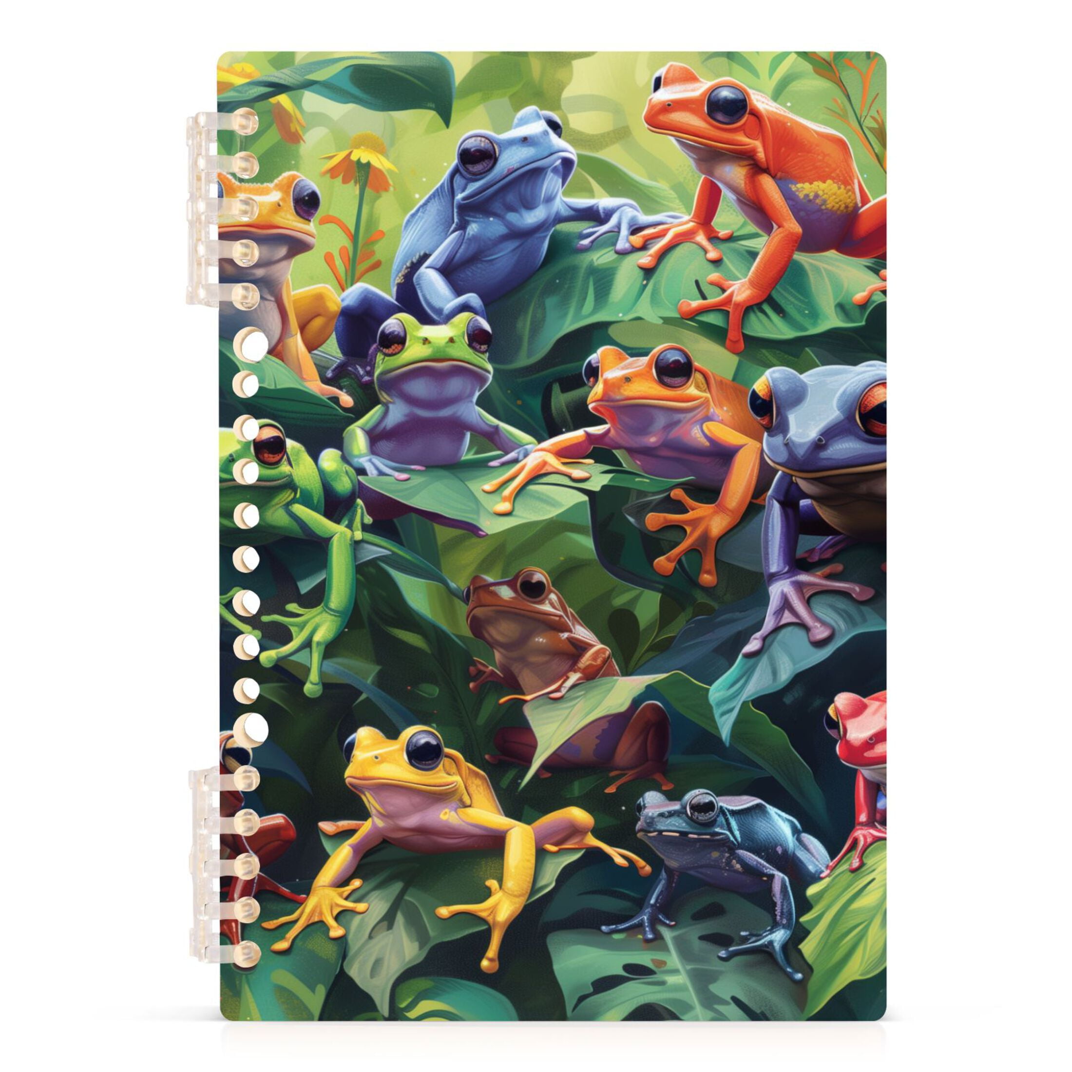 Colorful Frogs on Leaves Notebooks 1-subject Journal 60 Sheets A5 ...