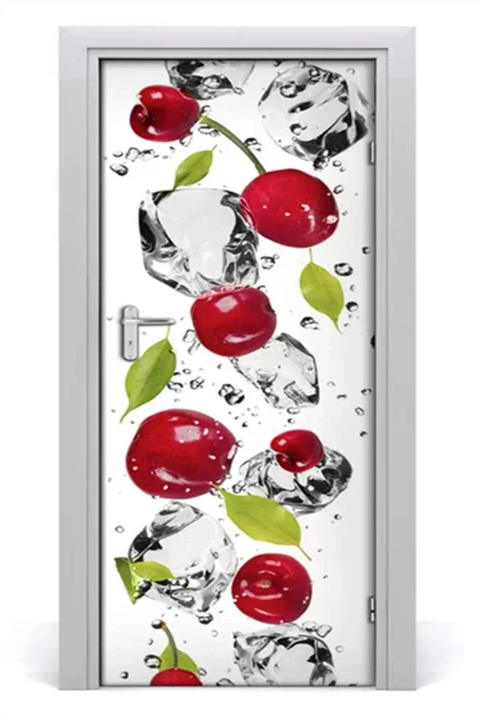 Colorful Fruit Door Wallpaper Sticker Lovely Cartoon Food Stickers Self ...